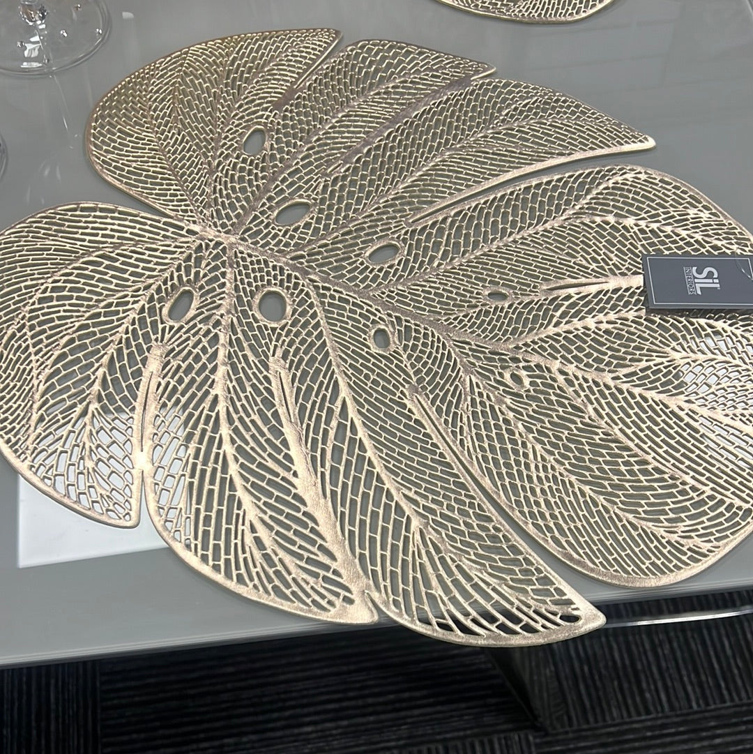 Gold leaf table mat – North Grange Interiors company no SC764166